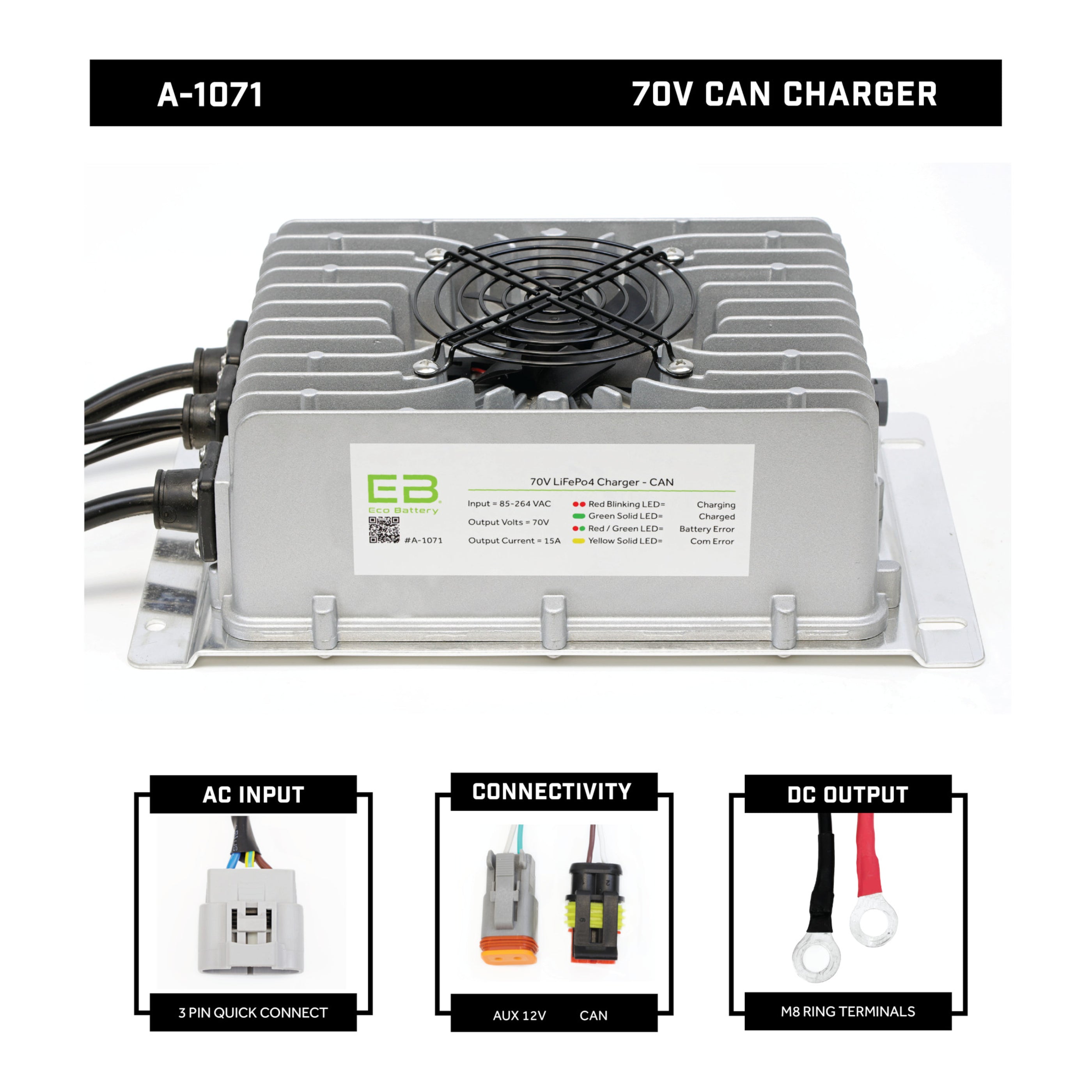 Eco Battery 70V CAN Charger – SoFlo Carts