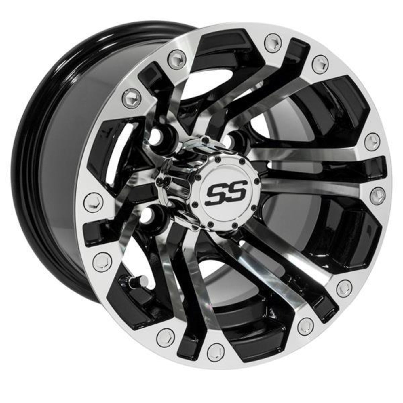 10x7 GTW® Machined / Black Specter Wheel – SoFlo Carts