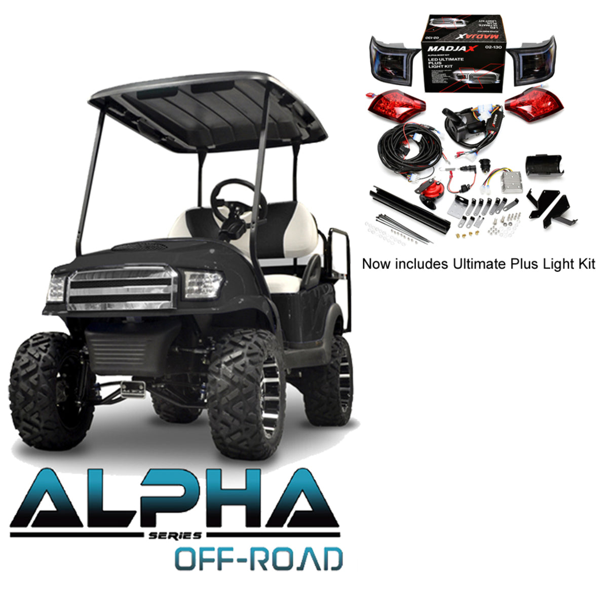 Club Car Precedent/Onward/Tempo ALPHA Off-Road Body Kit in Black with ...