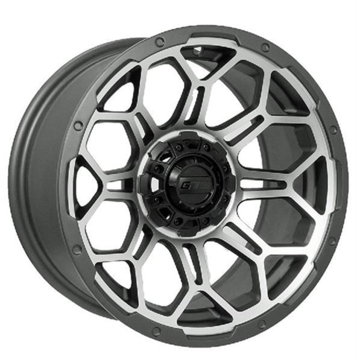 14″ GTW® Bravo Wheel (Matte Gray-Machined) – SoFlo Carts