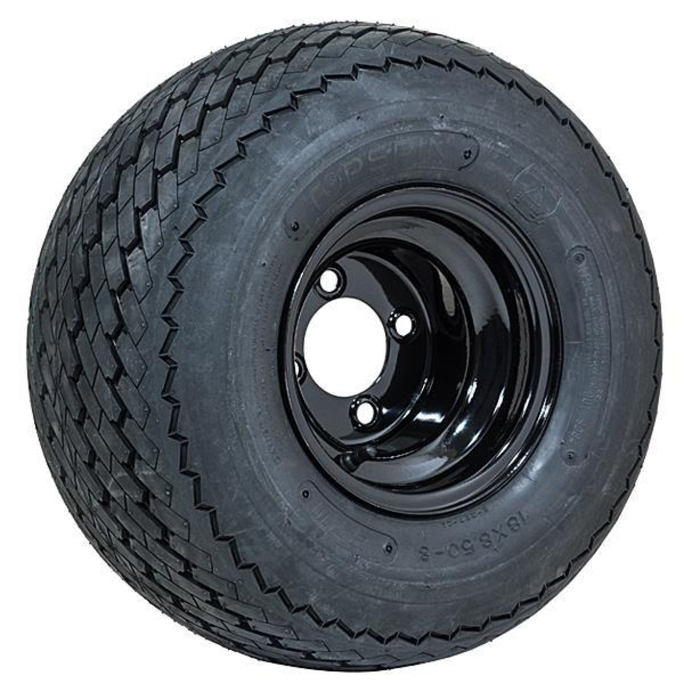 8” GTW® Topspin Tire & Black Steel Wheel Assembly – SoFlo Carts